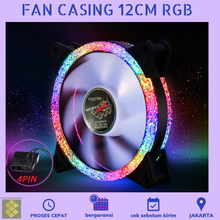 Jual Fan Rgb 12cm Fan Casing Rgb Fan Casing 12cm Crystal Full