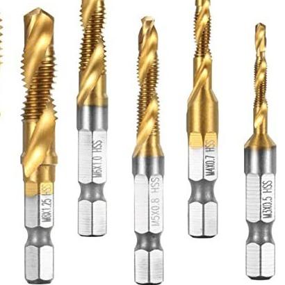 Jual Mata Bor 6PCS Pembuat Ulir Drat Drill Tap Set Hex Twist Spiral ...
