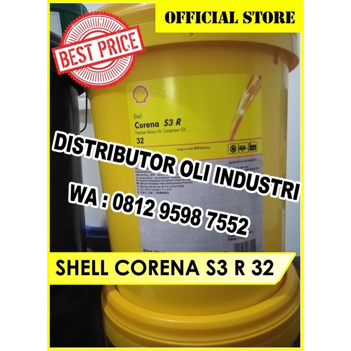 Jual SHELL CORENA S3 R 32 ( ISO VG 32 - OLI KOMPRESSOR SCREW ) | Shopee ...
