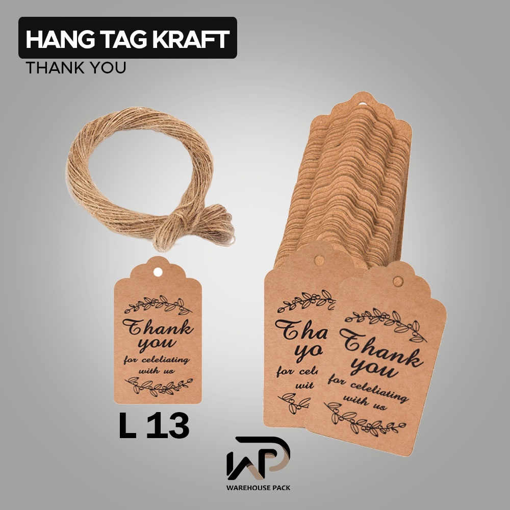 Jual Hang tag Label Thank you [ ISI 100 PCS FREE TALI RAMI ] | Hang tag ...