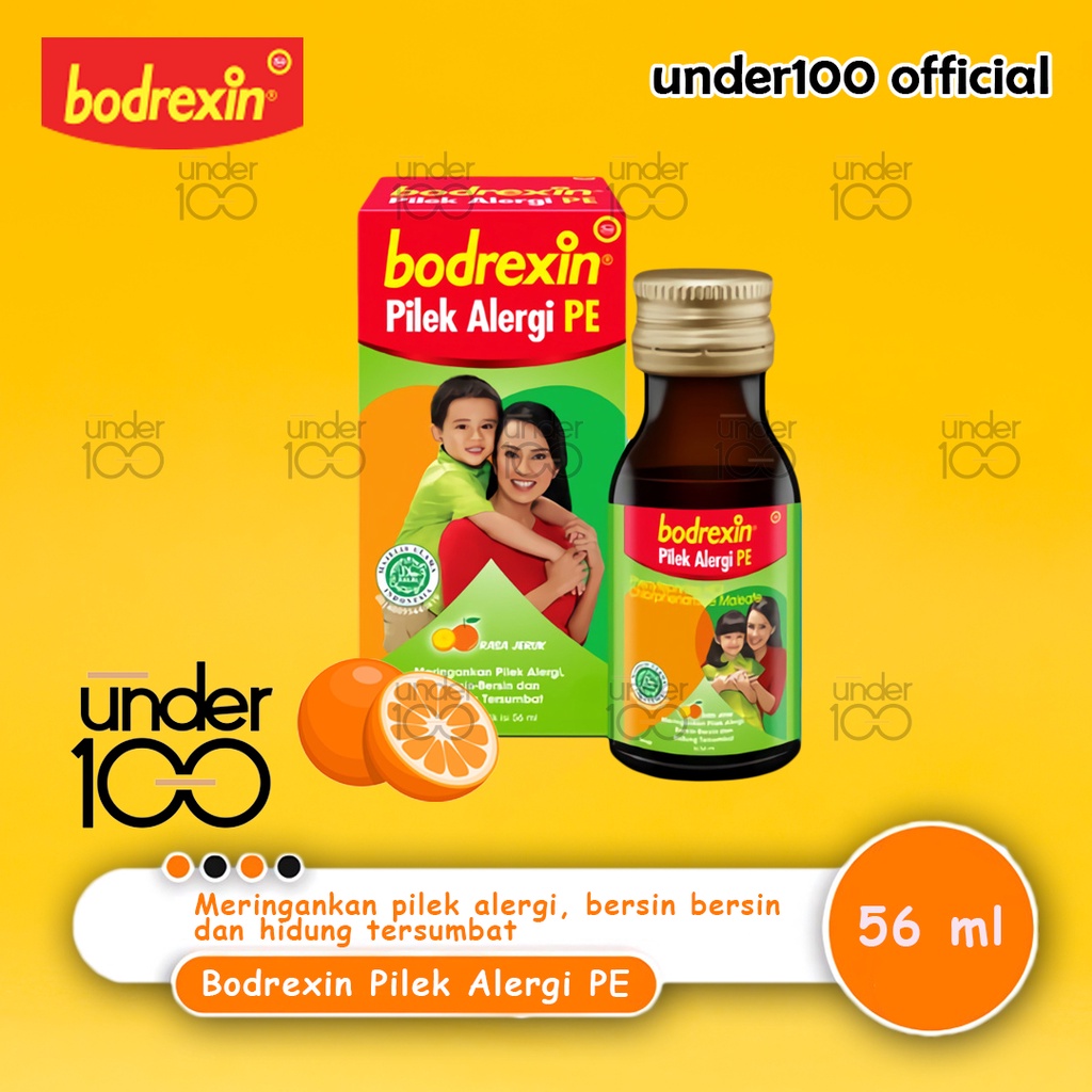 Jual Under100 Bodrexin Demam Syrup 56Ml Rasa Jeruk Demam Paracetamol ...