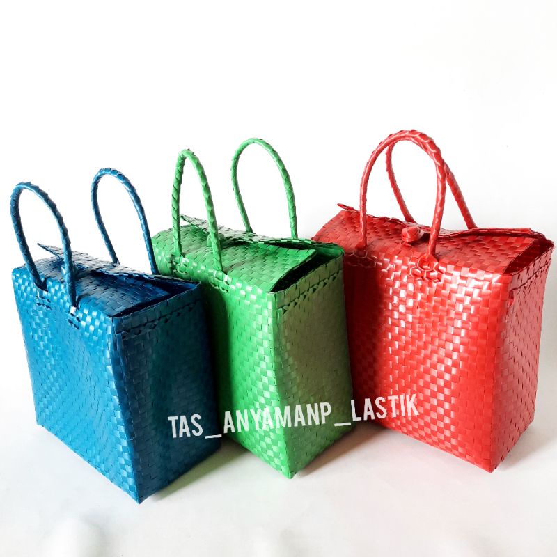 Jual READY STOK Tas Anyaman Souvenir Belanja Custom Anyam Plastik Tas ...