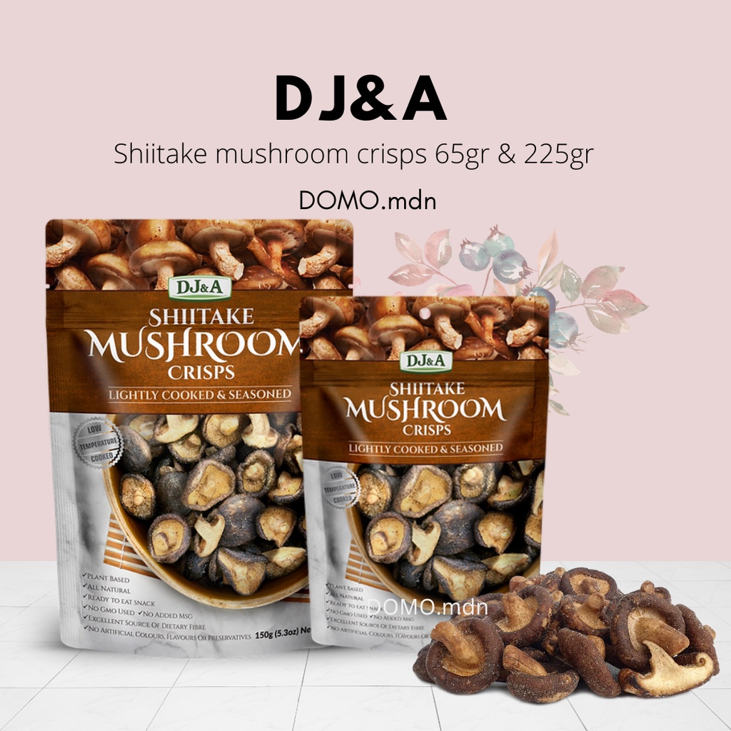 Jual DJ&A SHIITAKE MUSHROOM CRISPS SNACK JAMUR SHITAKE AUSTRALIA 65gr ...