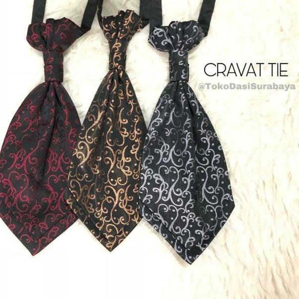 Jual cravat tie dasi wedding dasi instan motif batik akar merah gold ...