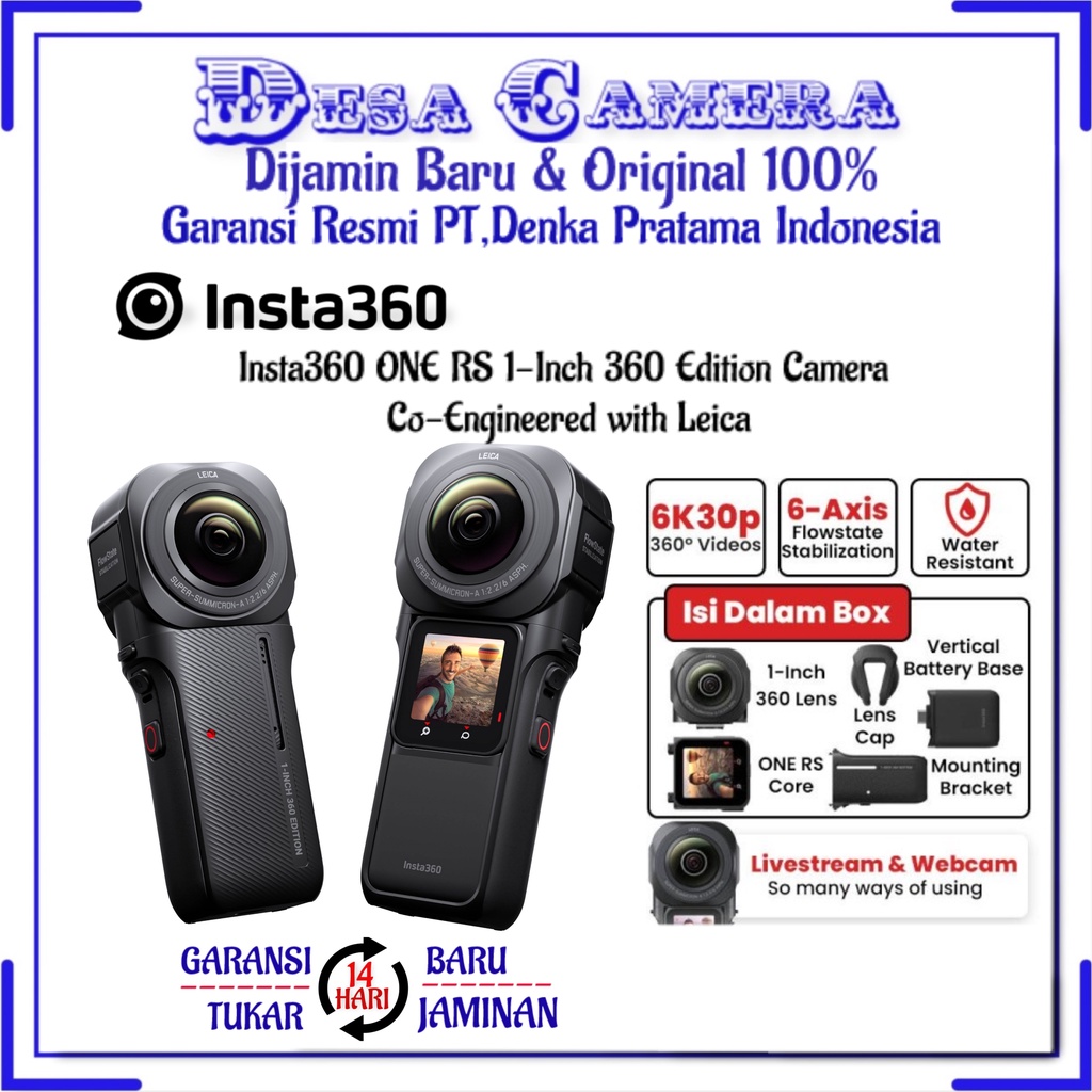 Jual Insta360 ONE RS 1-Inch 360 Edition Camera Co-Engineered with Leica ...
