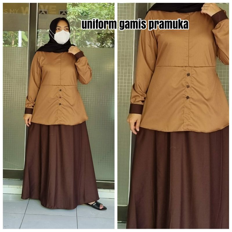 Jual gamis seragam dinas#gamis korpri baru#gamis hitam putih setelan# ...