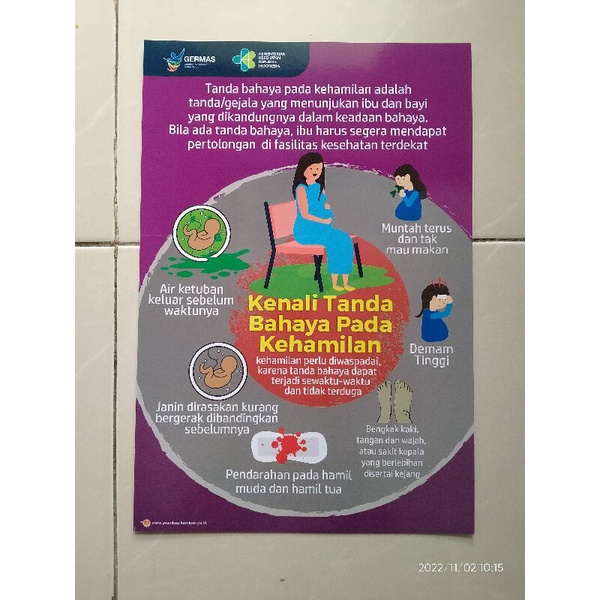 Jual Poster Kenali Tanda Bahaya Pada Kehamilan | Shopee Indonesia