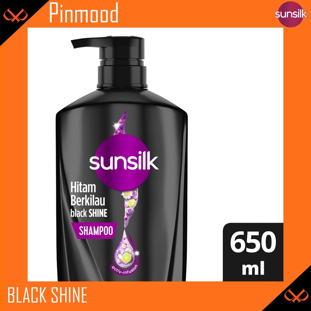 Jual SUNSILK SHAMPOO BLACK SHINE [ 650 ML ] - SHAMPO ACTIV-INFUSION ...