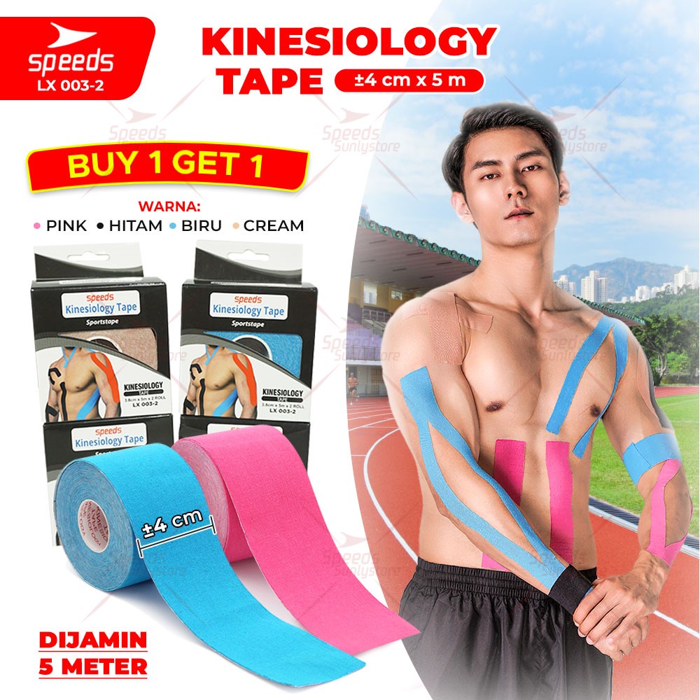 Jual SPEEDS Kanesio Tape / Tapping / Kinesiology Tape 4cm x 5m Pelindung Otot Olahraga Fitness ...