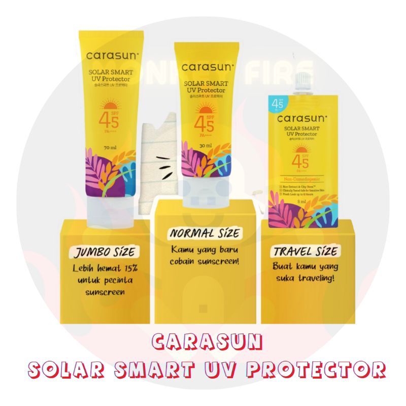 Jual Carasun Solar Smart UV Protector 30ml 70ml SPF 45 PA++++ 30 ml 70ml | Shopee Indonesia