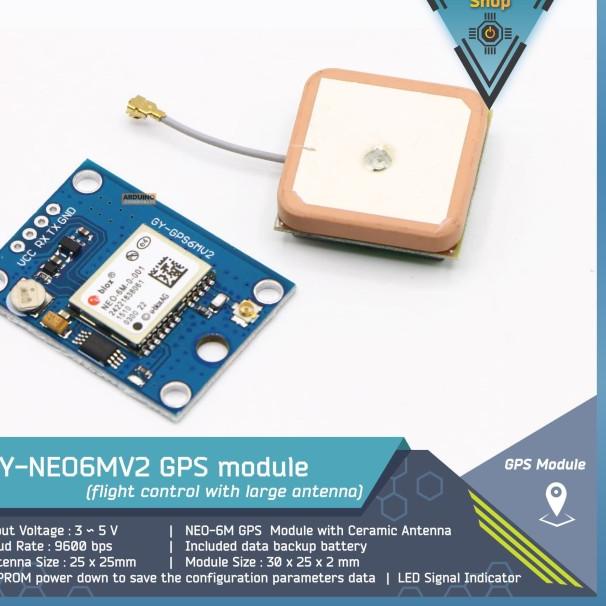 Jual GY-NEO6MV2 GPS Sensor Module | Arduino Raspberry pi | Shopee Indonesia