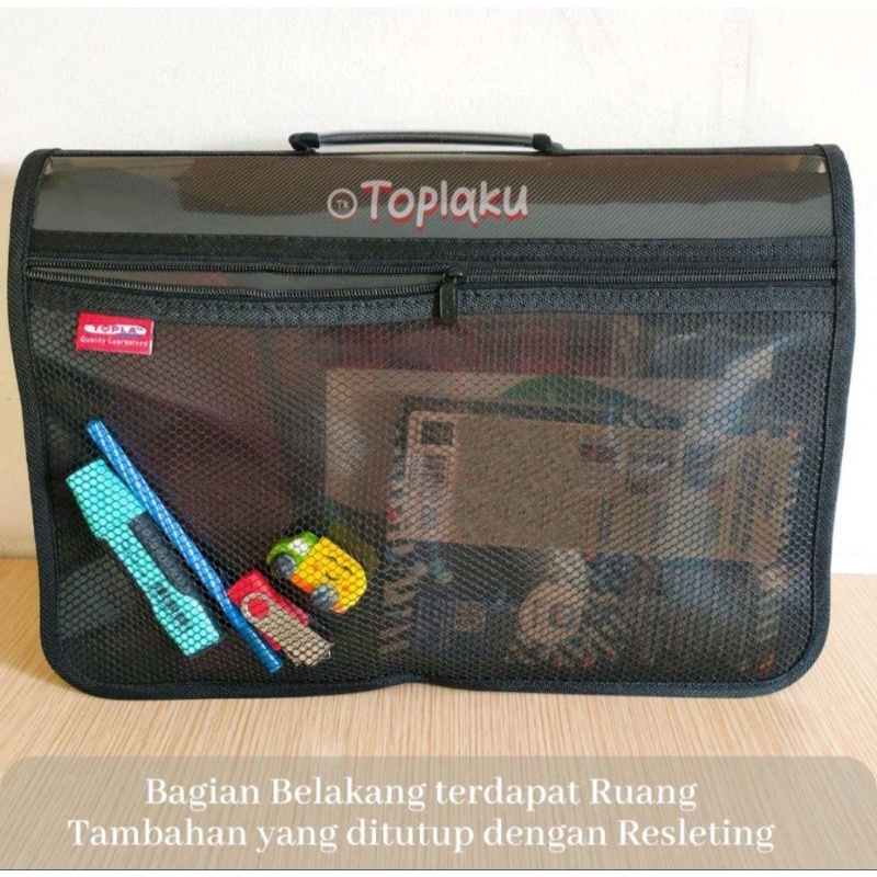 Jual Map Plastik Zipper Kancing 4 Brief Bag School Topla | Shopee Indonesia