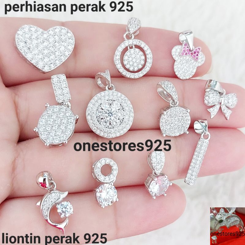 Jual Liontin Perak Wanita Asli Silver 925 Model Model Lapis Emas Putih ...