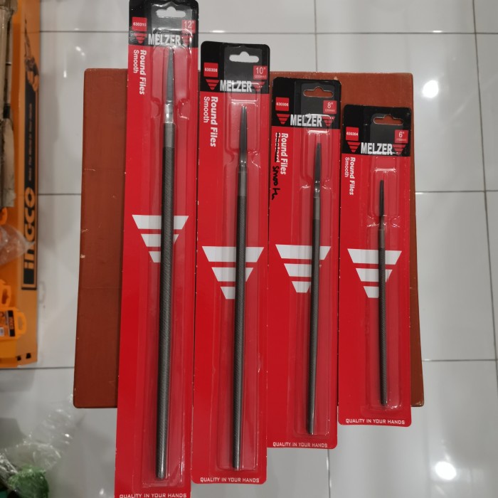 Jual Kikir besi bulat 10 12 8 6 inch round file smooth kikir bulat ...