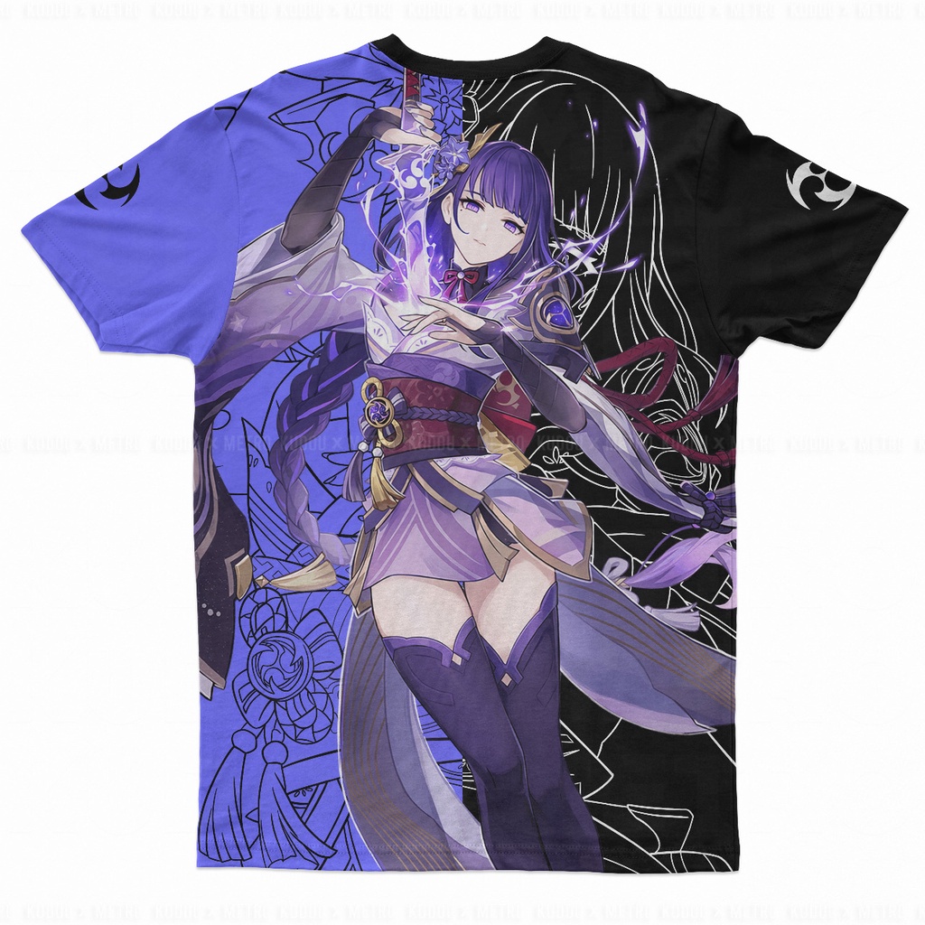 Jual Tshirt Raiden Shogun Fullprint Genshin Impact Gaming Gamer Anime ...