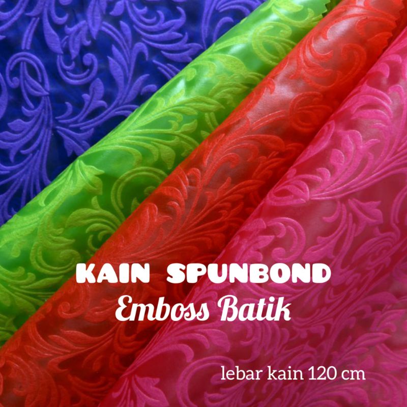 Jual Kain Spunbond Emboss Batik lebar 120cm | Shopee Indonesia