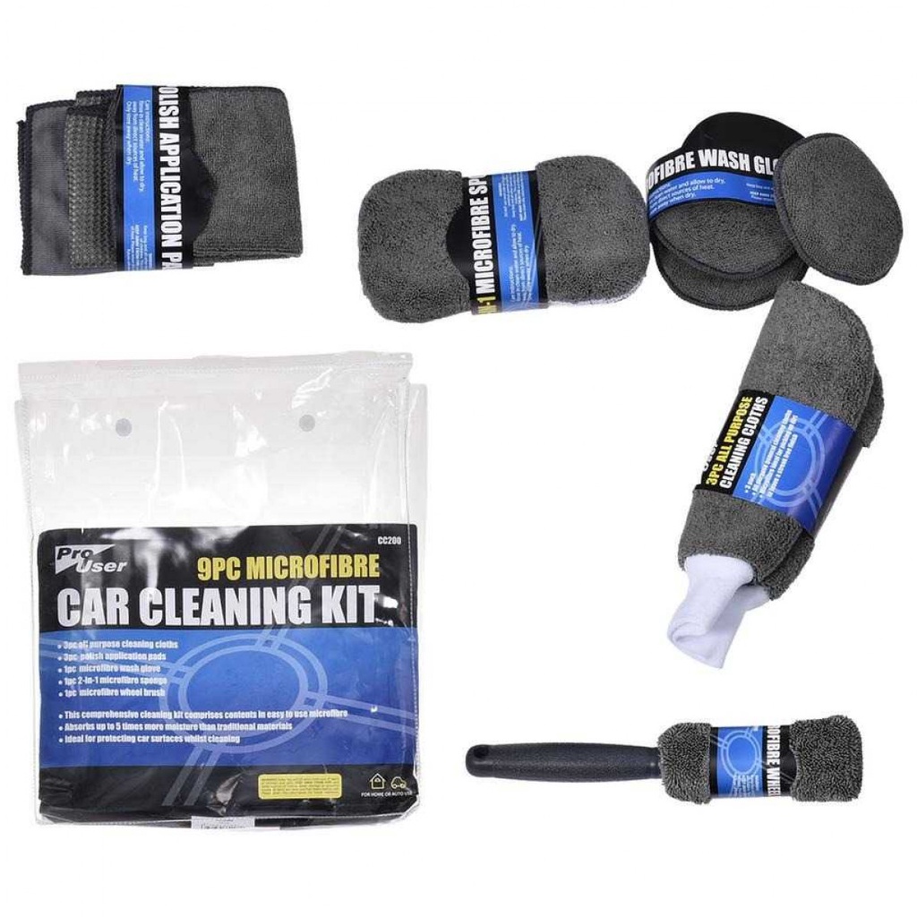Jual Car Wash Cleaning Kit Spons Cuci Mobil 9 PCS | Shopee Indonesia