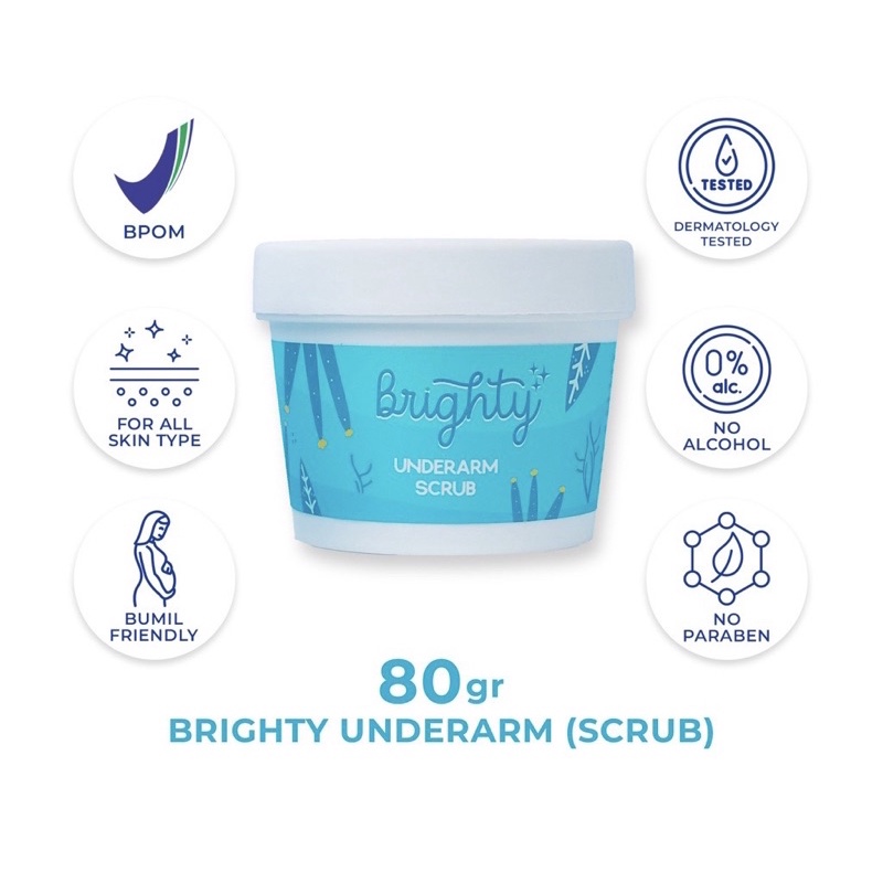 Jual Brighty underarm pemutih ketiak glowing whitening scrub AHA hero ...