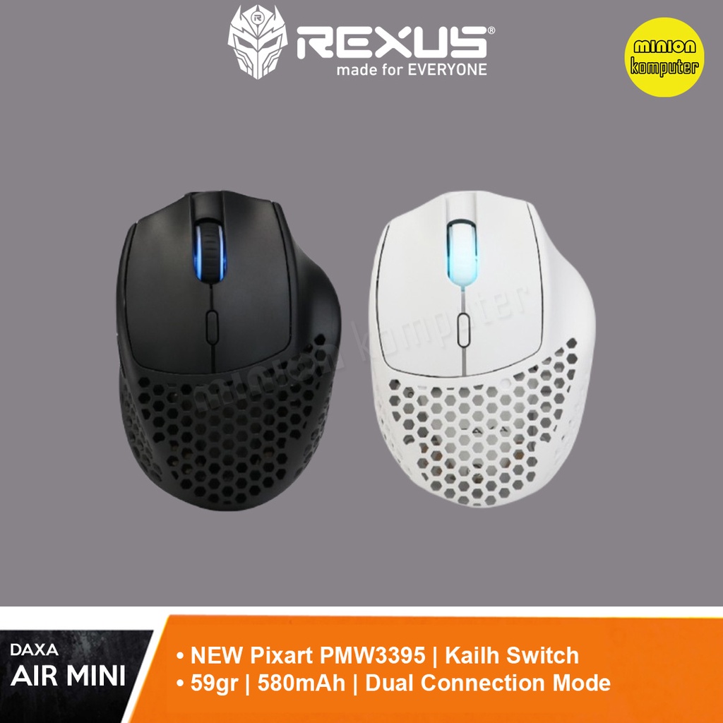 Jual Rexus Daxa Air Mini Wireless Pro Ultra Lightweight Gaming Mouse ...