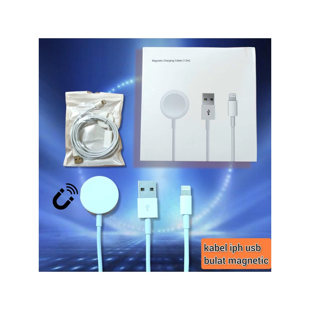 Jual KABEL DATA CHARGER IP BULAT MAGNETIC USB PLUS PACK | Shopee Indonesia
