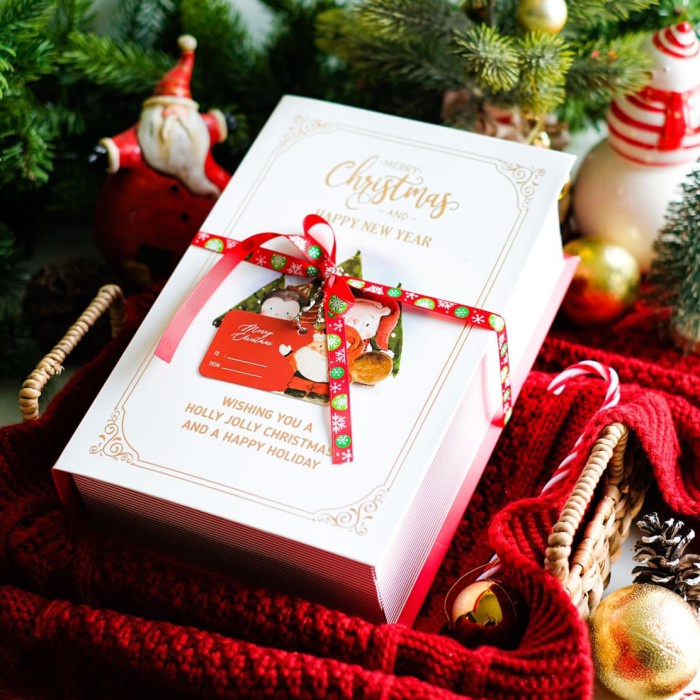 Jual ] Christmas Book Shaped Hamper Box (10 pcs) Kotak Dus Natal Buku ...