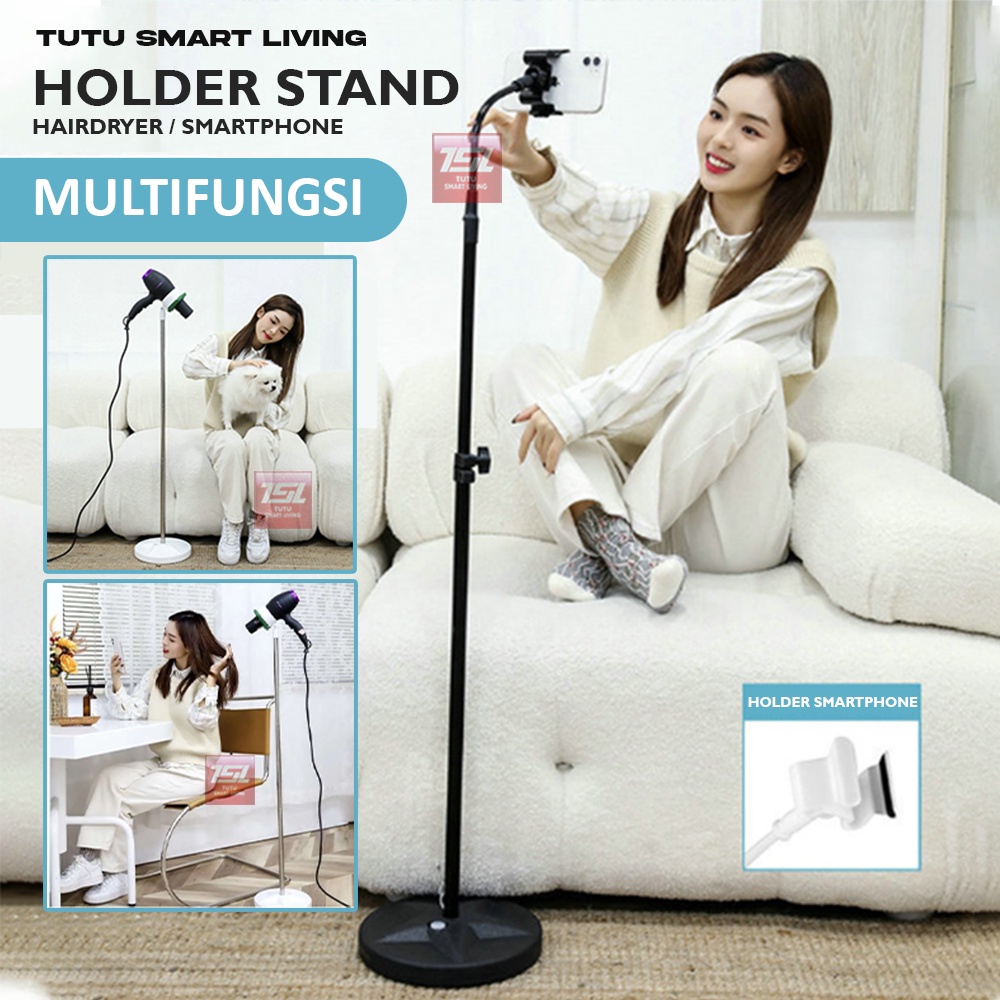 Jual TUTU Dudukan hair dryer Holder Hair Dryer Standing hairdryer dan ...
