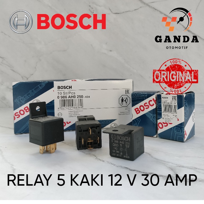 Jual RELAY BOSCH 5 KAKI 12V 30A AHO 250 - RELAY KLAKSON / LAMPU BOSCH ORIGINAL | Shopee Indonesia