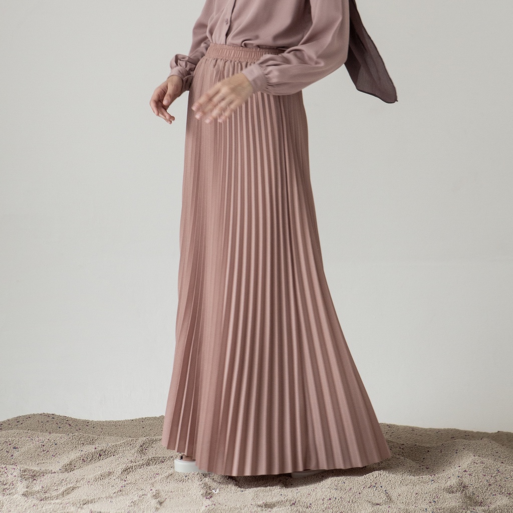 Jual Reska Skirt by Aska Label - Rok wanita pleats rok plisket pinggang ...