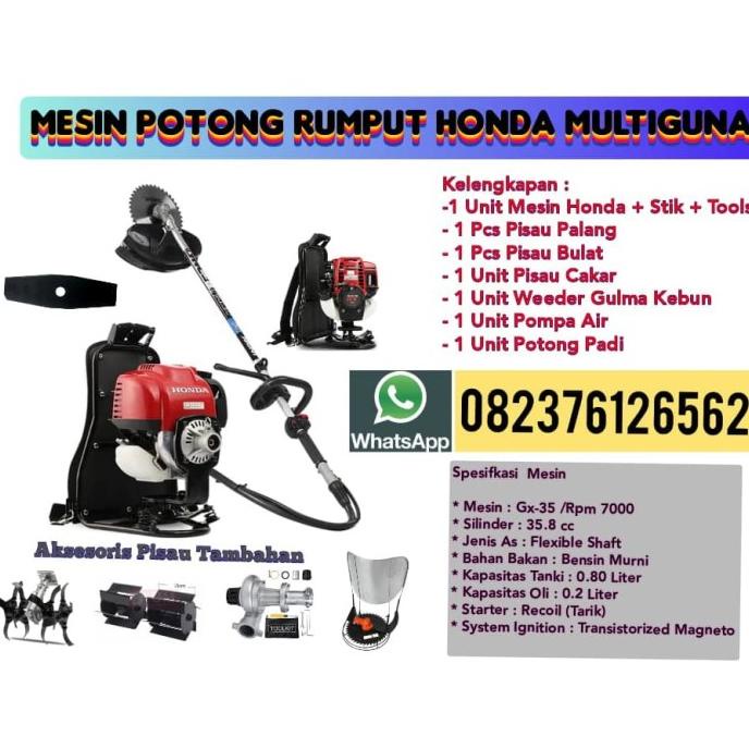 Jual Mesin Potong Rumput Honda Multiguna 6 Mata Pisau barang laris | Shopee Indonesia