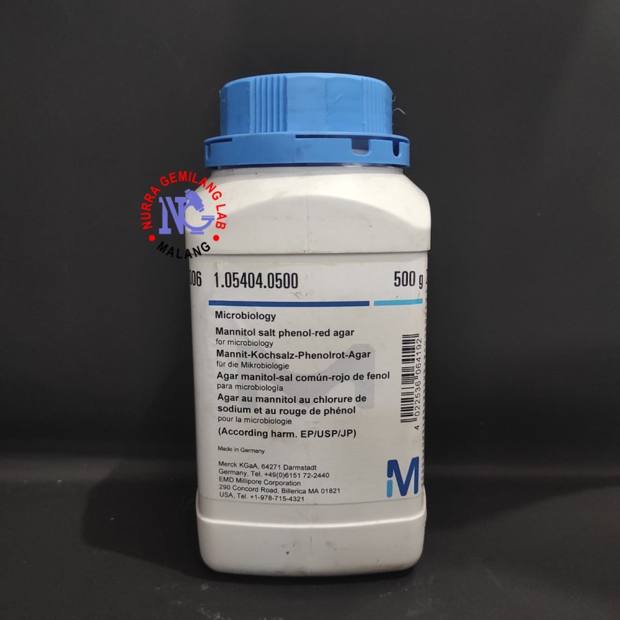 Jual Mannitol salt phenol-red agar Merck 1.05404.0500 Kemasan repacking ...