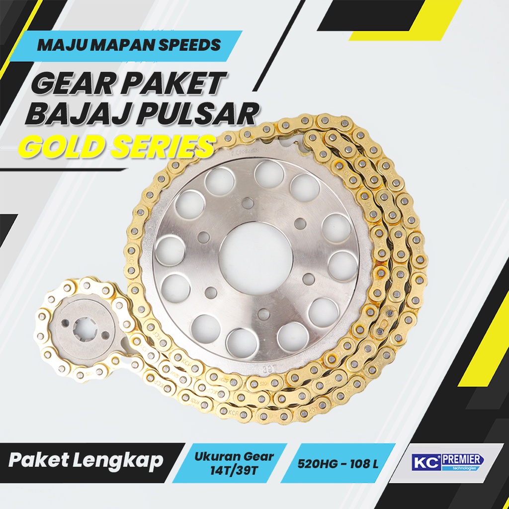 Jual Gear set Bajaj Pulsar 200NS 14T/39T 520HG-108L Type SSS merk KC ...