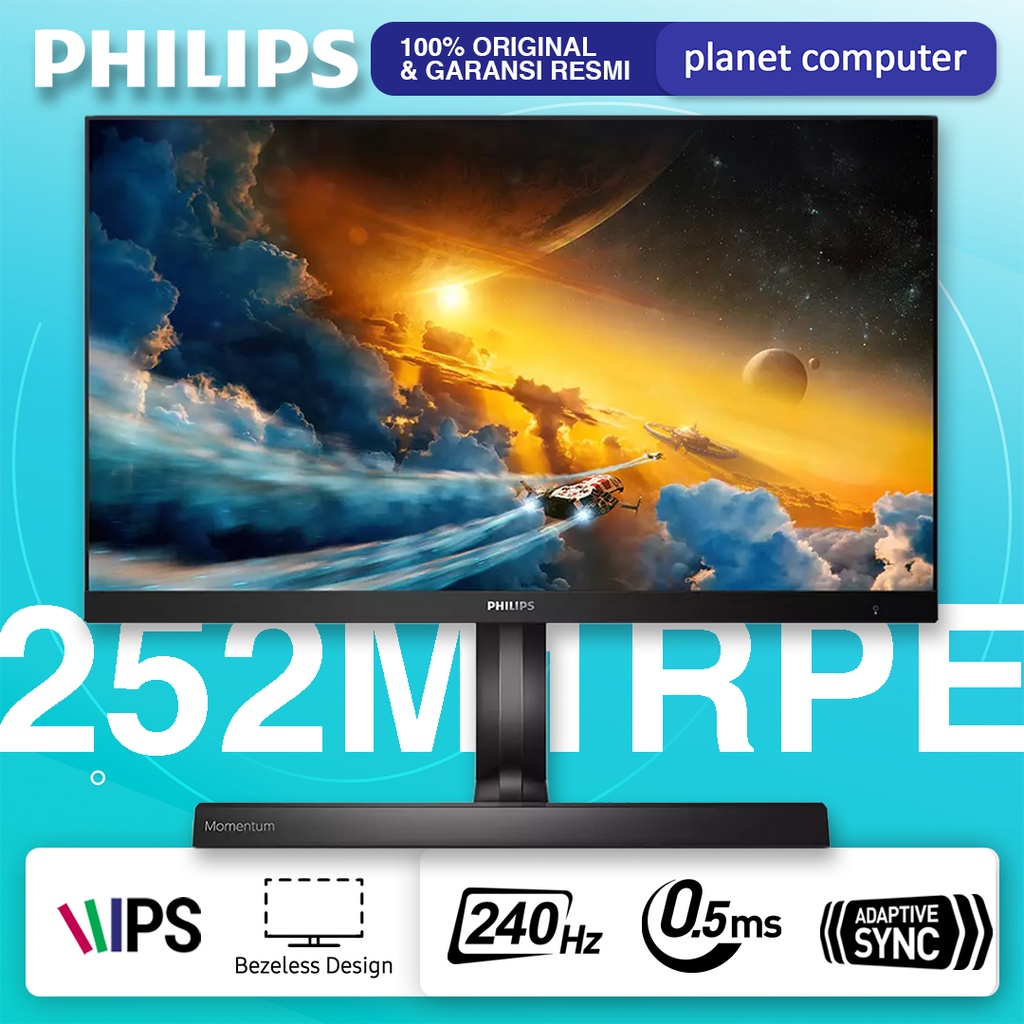 Jual Monitor LED PHILIPS 252M1RPE 24.5" 1080p 240Hz 0.5ms Ambiglow ...