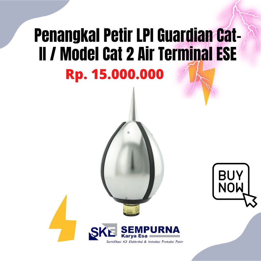 Jual Penangkal Petir LPI Guardian Air Terminal ESE - Anti Petir PT SKE ...
