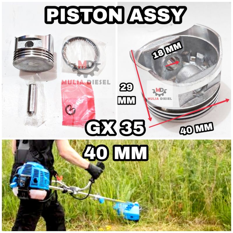 Jual Piston Seher Canting Mesin Potong Rumput Padi Sprayer GX35 GX 35 4 TAK 435 | Shopee Indonesia