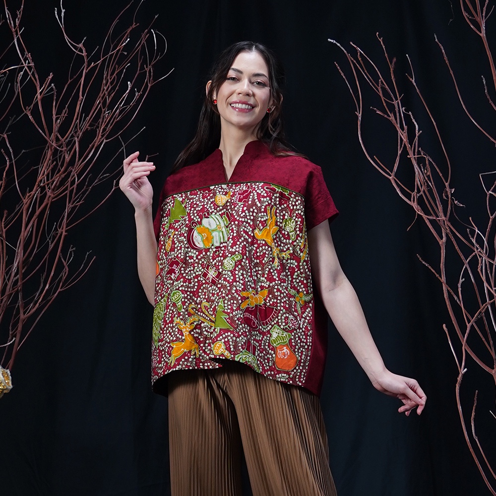 Jual NONA RARA - Grace Carol T1883, Baju Batik Kasual Modern | Shopee ...