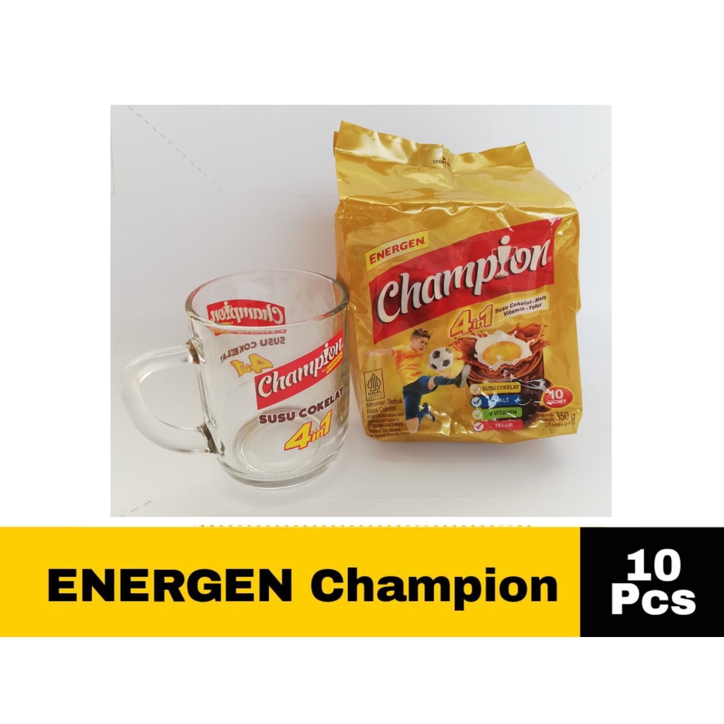 Jual ENERGEN Champion 4in1 Milk Choco Malt Telur Vitamin [10X35Sachet ...
