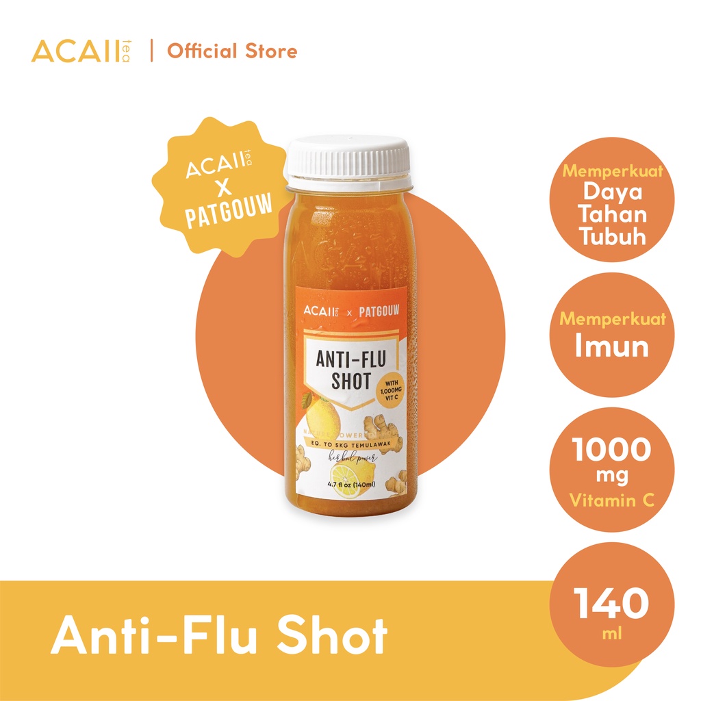 Jual Acaii Tea x Patgouw Anti-flu Shot with Vit C (140ml) | Shopee ...