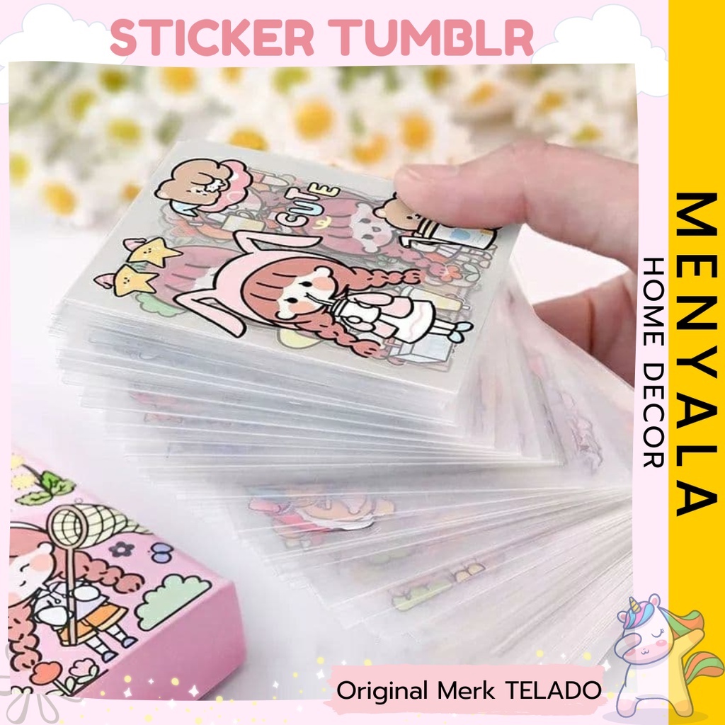 Jual Sticker Tumblr Cute Kawai bahan PET merk TELADO - Stiker Buku ...