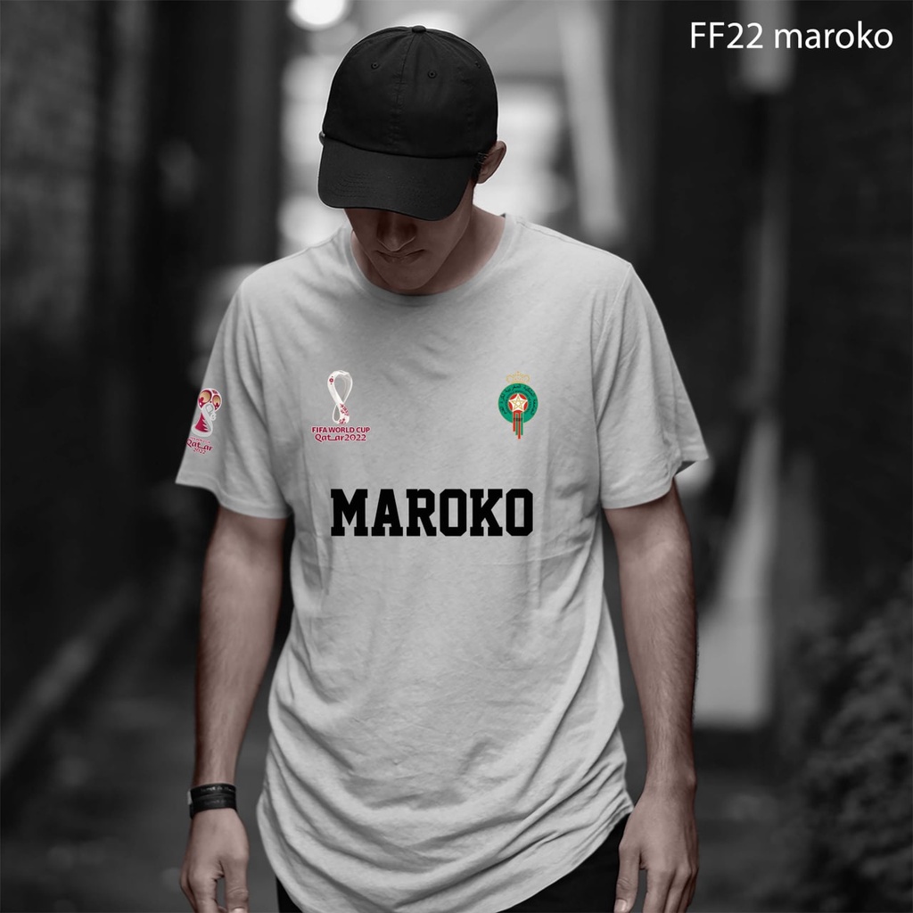 Jual Kaos Bola MAROCO Piala Dunia Qatar 2022 Baju KAOS MAROCO world cup ...
