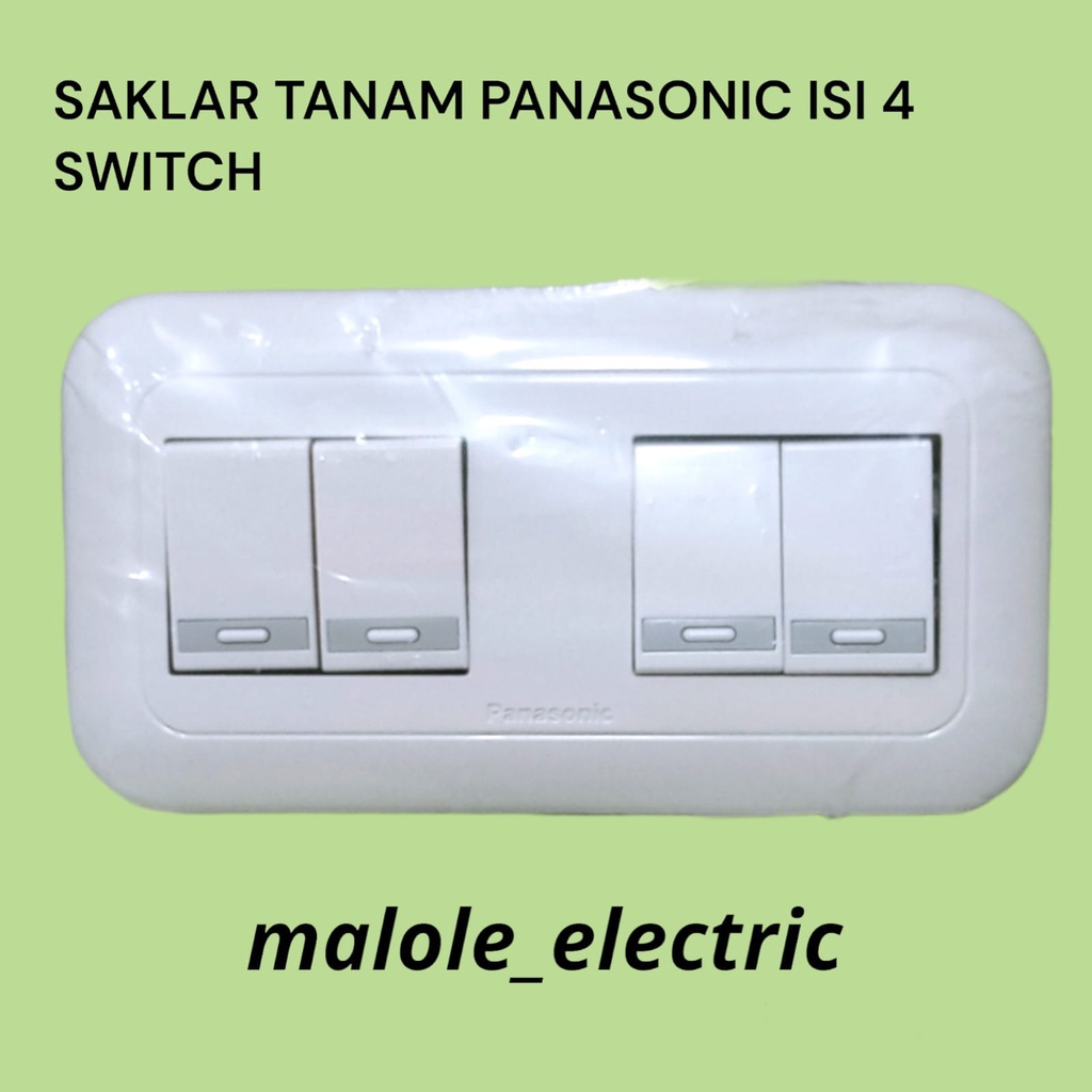 Jual Saklar Tanam Panasonic isi 4 Switch / Inbow 2 Gang 4 Device WEJ ...
