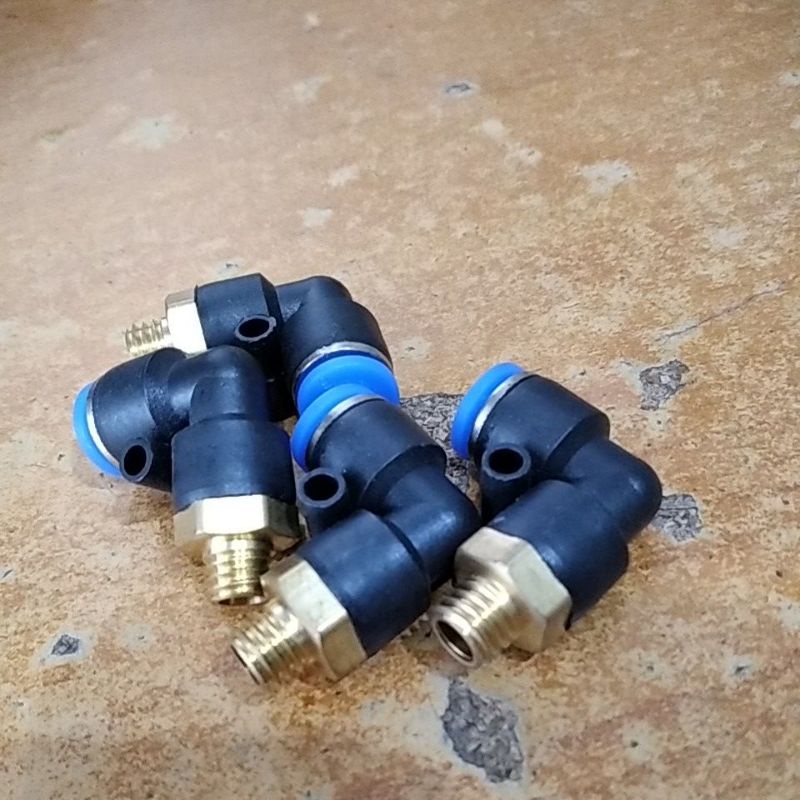 Jual fitting angin pneumatic elbow selang 6 mm drat m8 | Shopee Indonesia