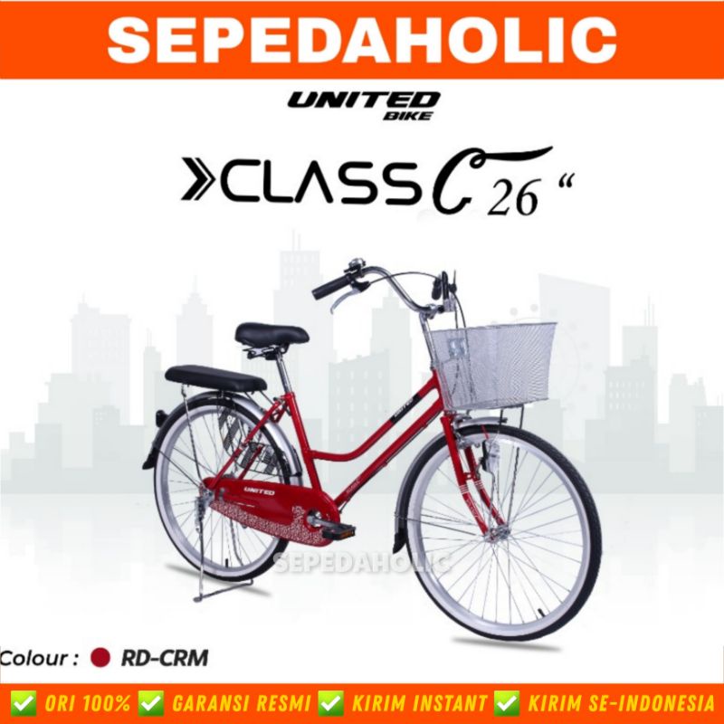 Jual Sepeda Dewasa UNITED CLASS C Ukuran 26 Inch Keranjang CTB | Shopee Indonesia