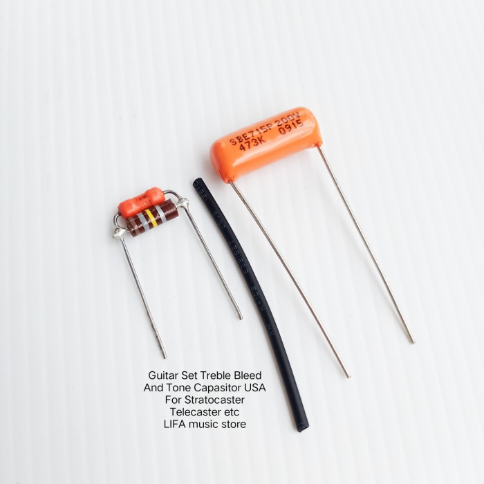 Jual Guitar Set Treble Bleed And Tone Capasitor USA For Strato Tele etc ...