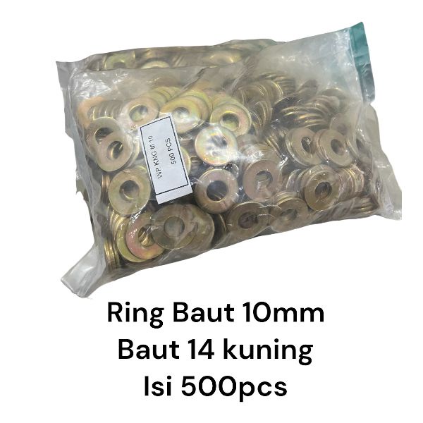 Jual GROSIR Isi 500pcs RING BAUT 14 / RING BAUT 10mm / RING PLAT KUNING ...