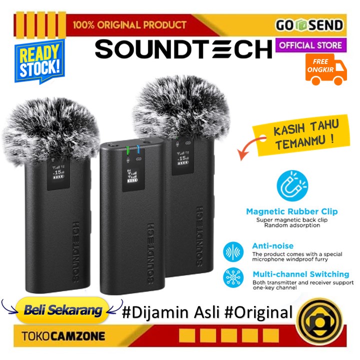 Jual SOUNDTECH GO2+ Wireless Microphone 2.4Ghz Dual-Channel Omni ...