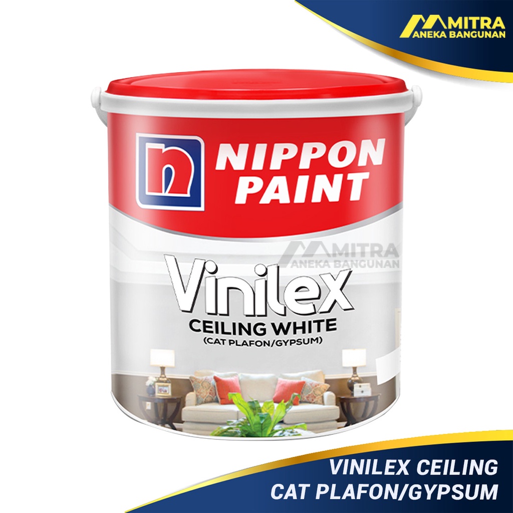 Jual VINILEX CEILING WHITE 5KG / CAT PLAFON / GYPSUM / WARNA PUTIH ...