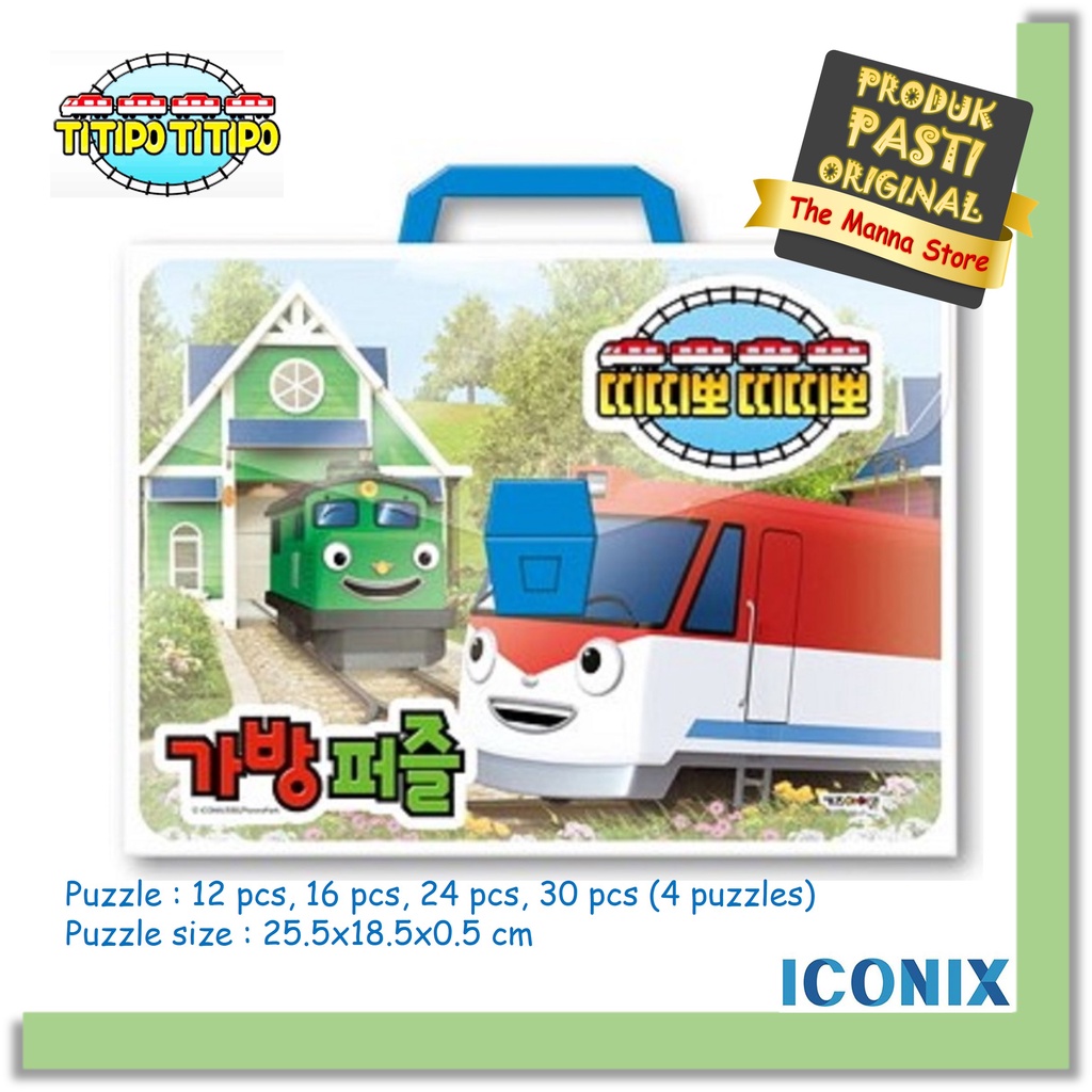 Jual Iconix Titipo The Little Train Original Mini Puzzle in Bag 12pcs ...