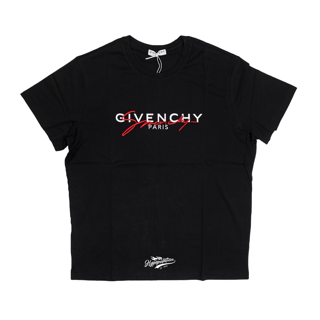 Jual Givenchy White/Red Semi Embroidered Signature Logo Black Tee ...