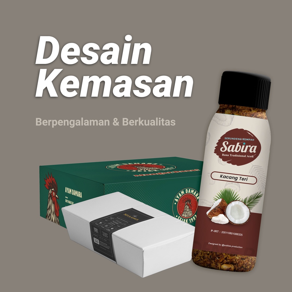 Jual Desain kemasan, desain packaging, Desain Produk UMKM, Desain ...