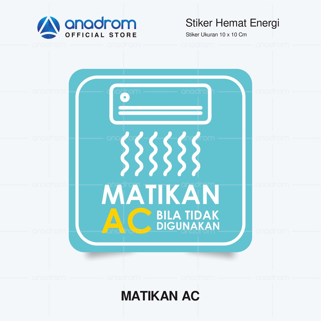 Jual Stiker Hemat Energi | Stiker matikan Listrik | Anadrom 3134 ...